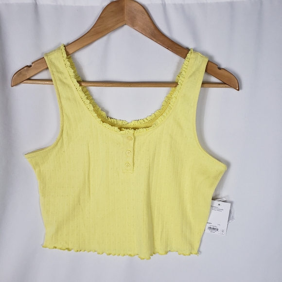 SO | Tops | Yellow Tank Crop Top | Poshmark